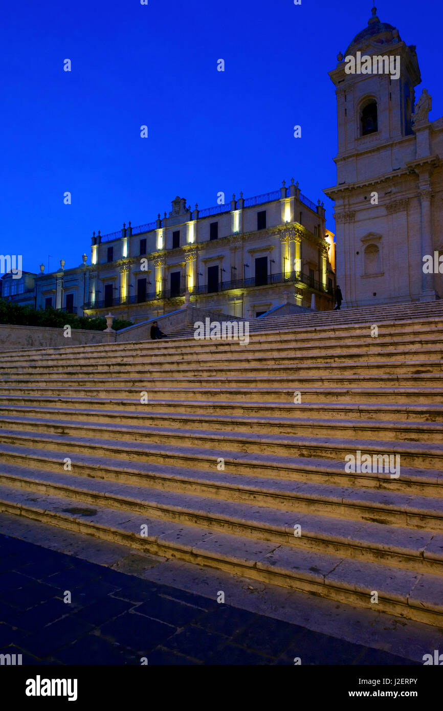 Italy, Sicily, city of Noto. UNESCO World Heritage Site. Historical ...