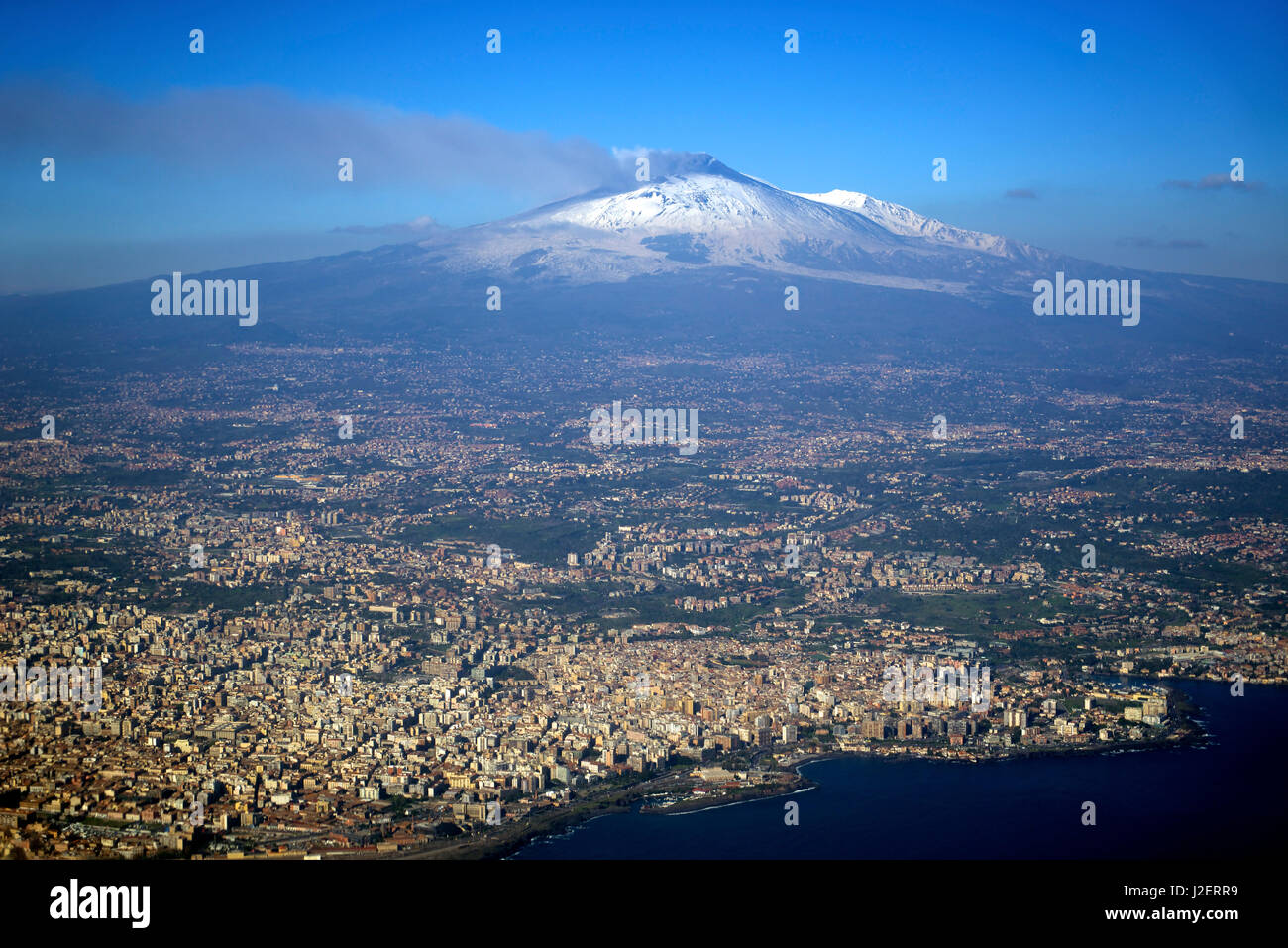 Aerial view mount etna coast High Resolution Stock Photography and ...