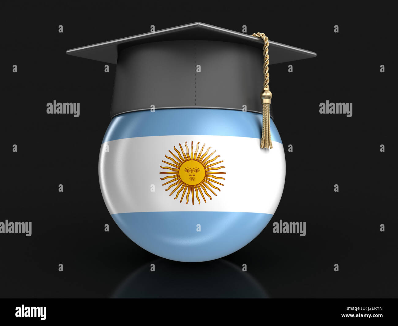 Graduation cap and Argentina flag. Image with clipping path Stock Photo ...