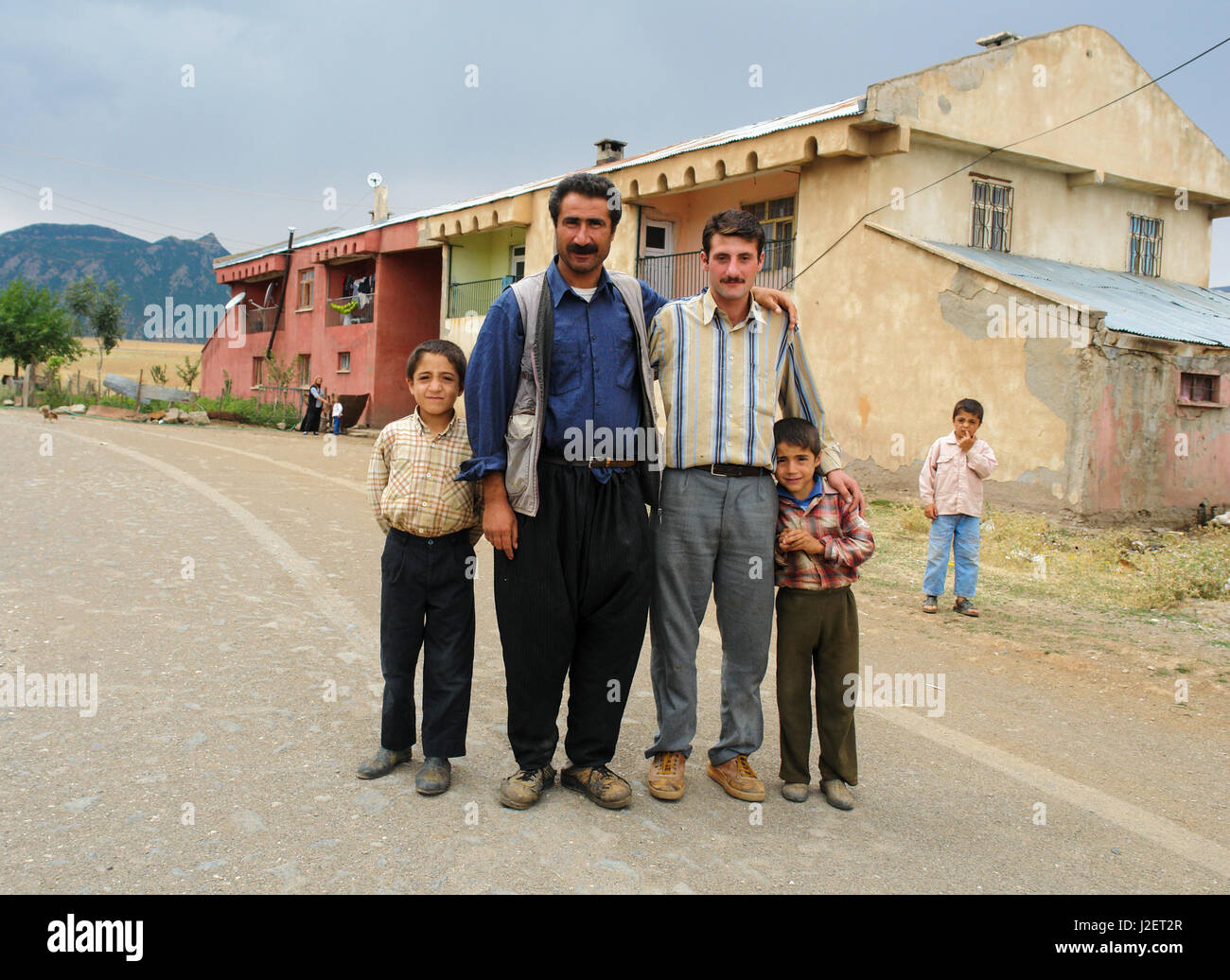 Turkish father with his sons, Tatvan, Turkey Stock Photo - Alamy