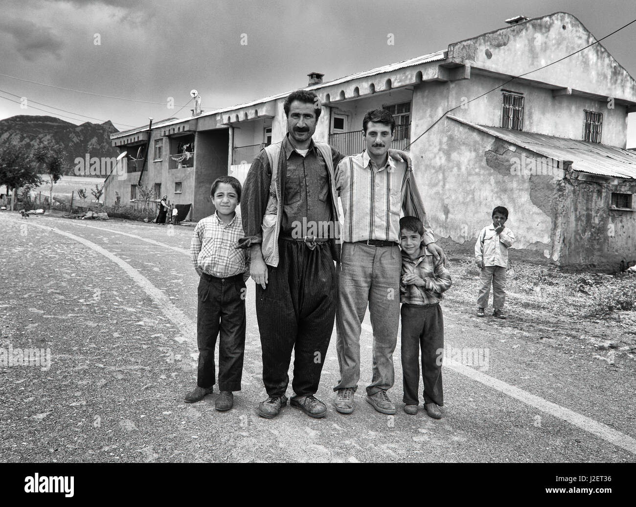 Turkish father with his sons, Tatvan, Turkey Stock Photo - Alamy