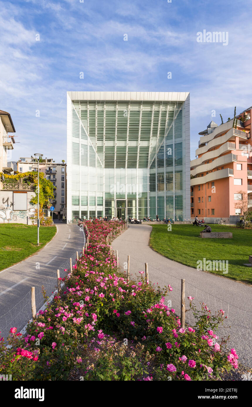 Museion, the museum of contemporary art, an architectural icon of Bozen ...