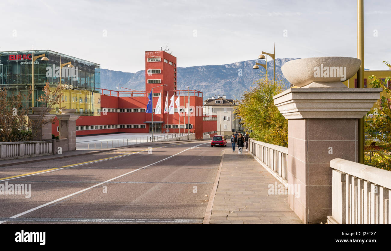 The EURAC building in the Bozner Neustadt, Citta nueva di Bolzano, an ...