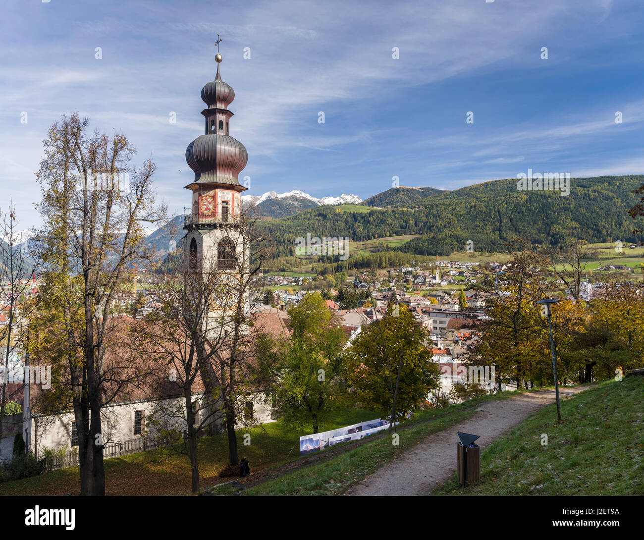 The church Rainkirche, Chiesa di Santa Caterina am Rain. Bruneck ...