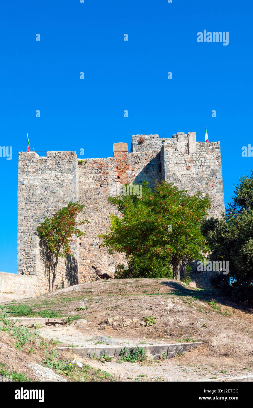 The fortress, Rocca Aldobrandesca, Talamone, Maremma, Grosseto province ...