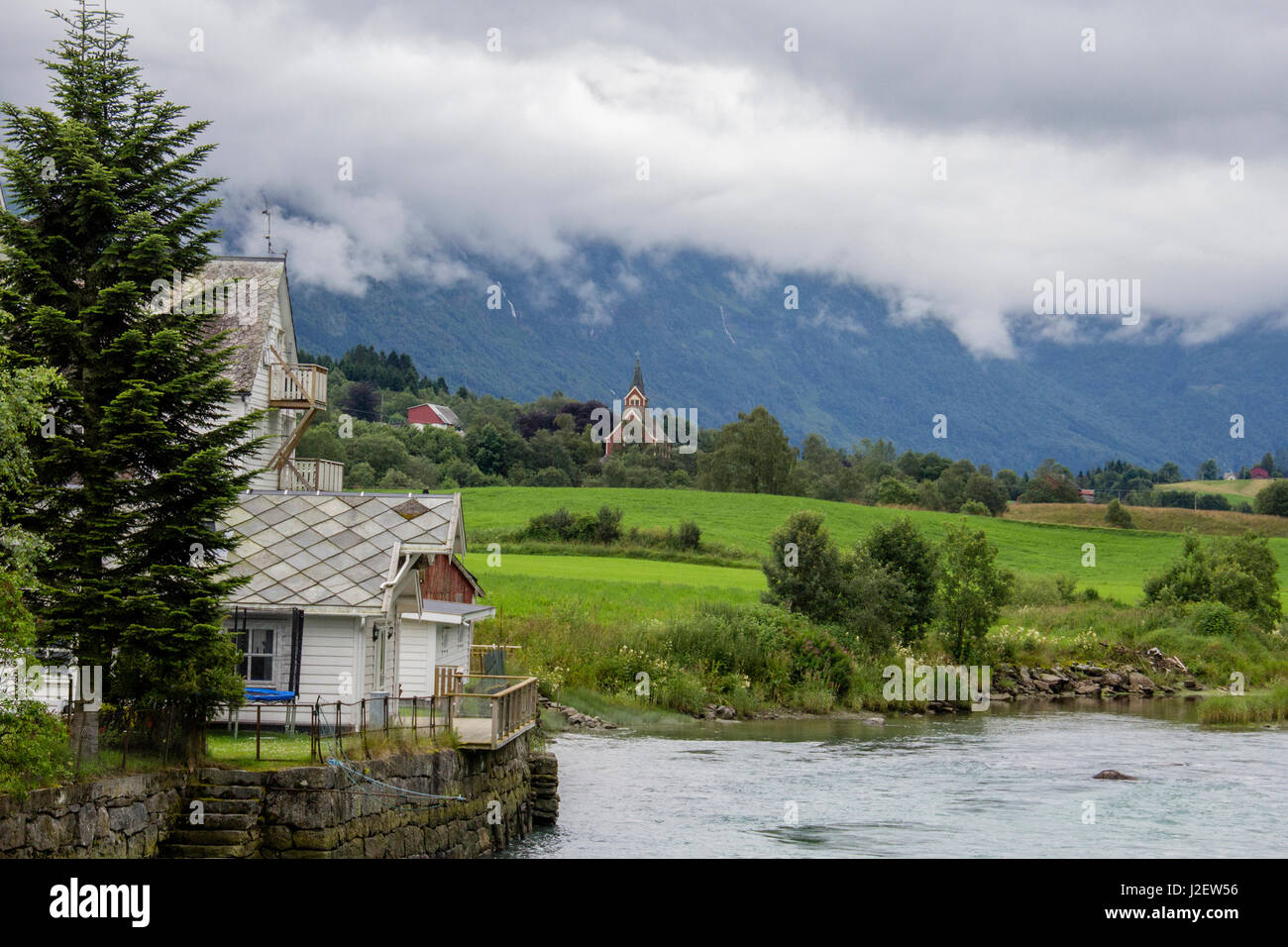 New Olden Church. Olden, Norway Stock Photo - Alamy