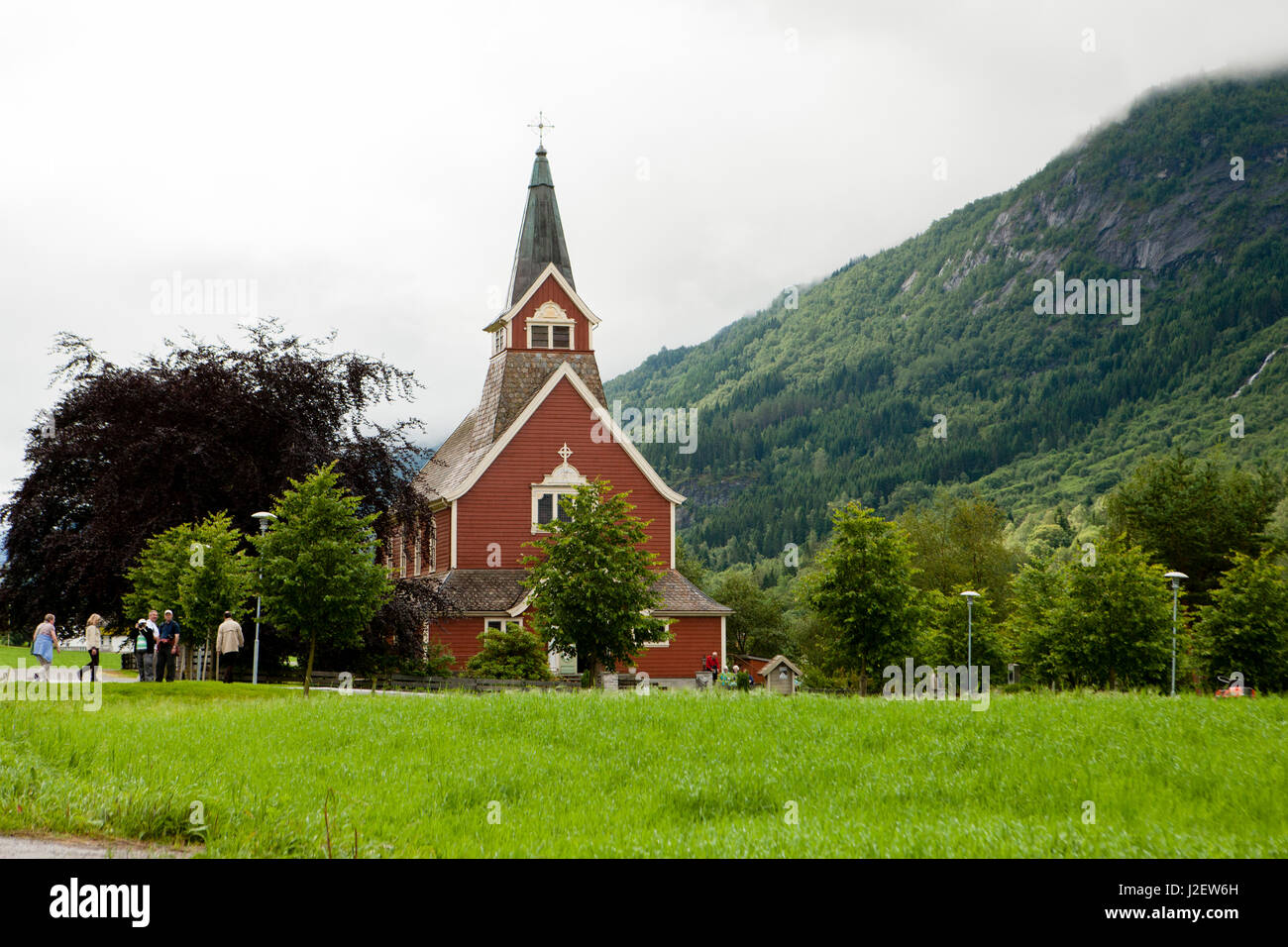 New Olden Church. Olden. Norway Stock Photo - Alamy