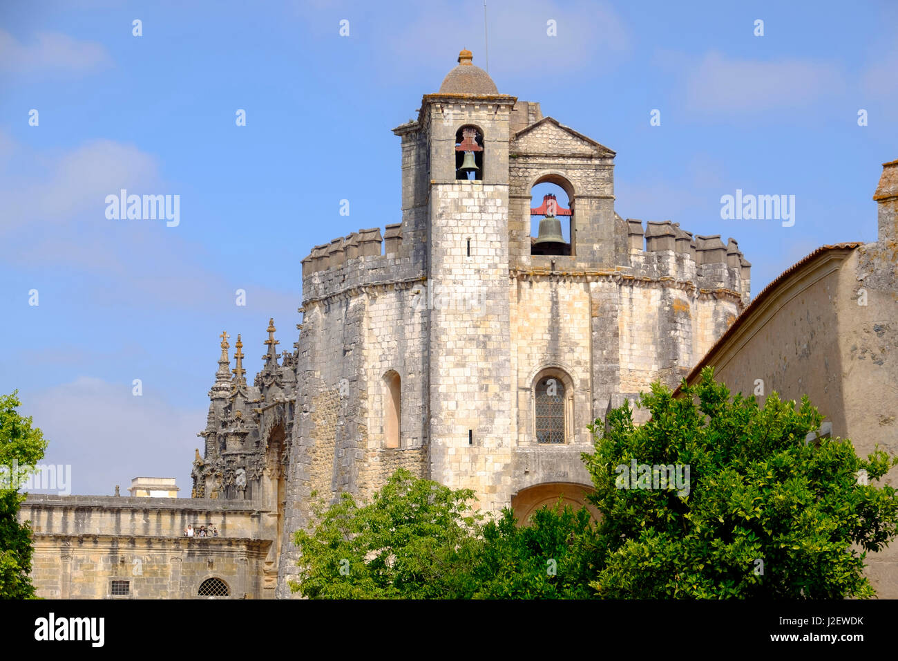Portugal, Tomar. Tomar Castle, Knights of the Templar fortress, castle ...