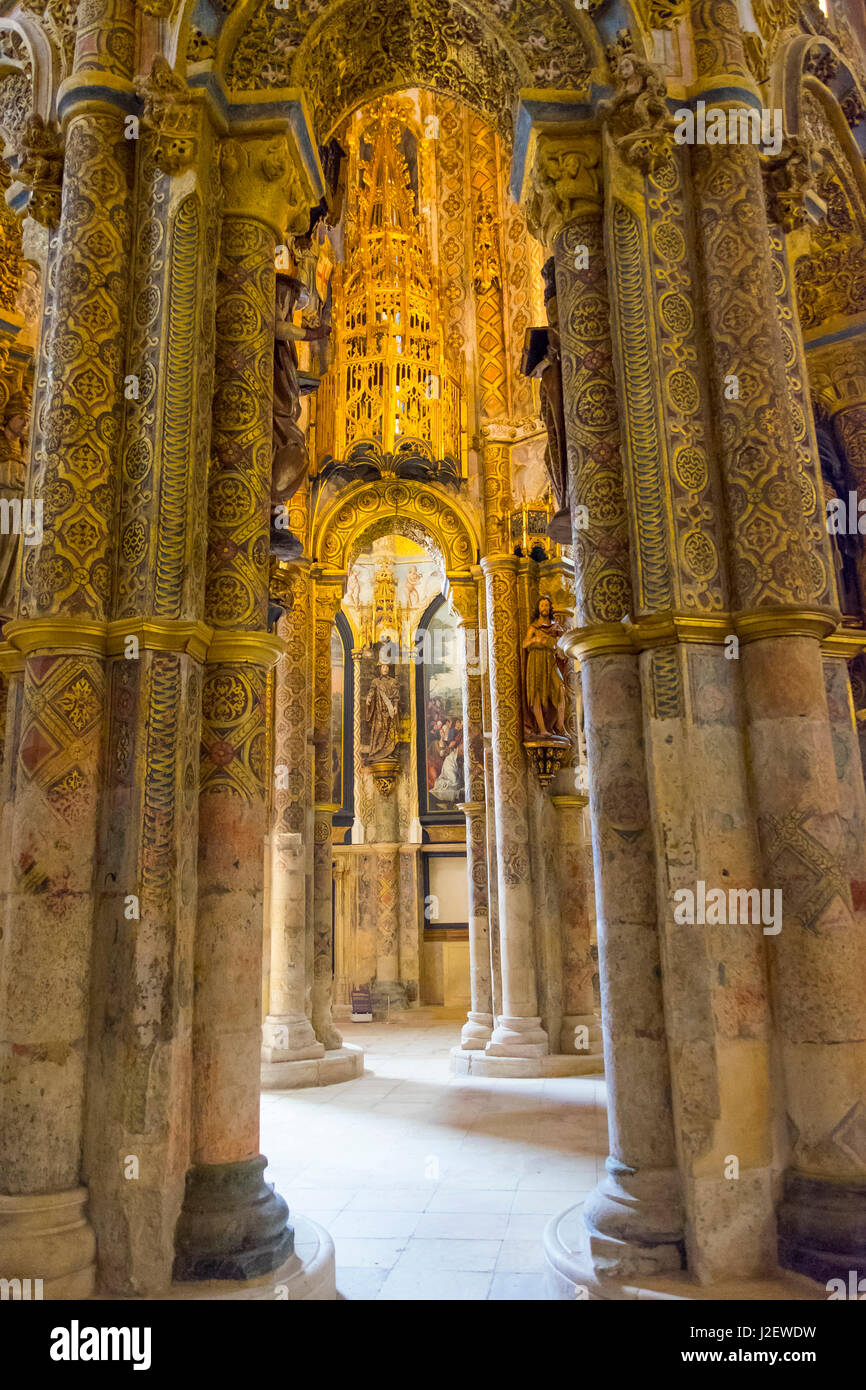 Portugal, Tomar. Tomar Castle, Knights of the Templar fortress, castle ...