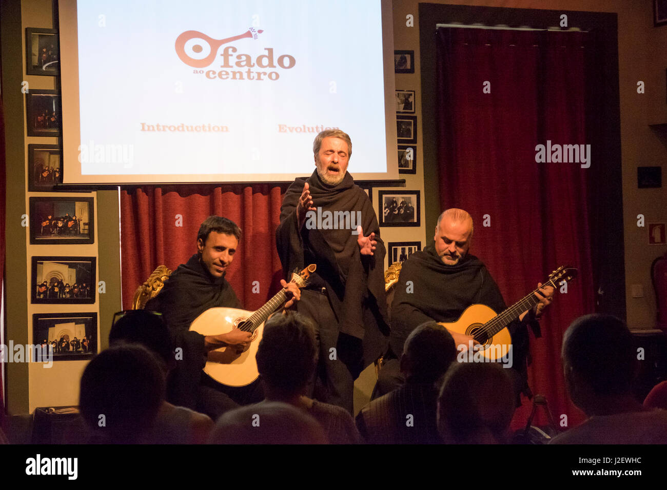 Portugal, Coimbra. Male Fado singer and musicians. (Editorial Use Only ...