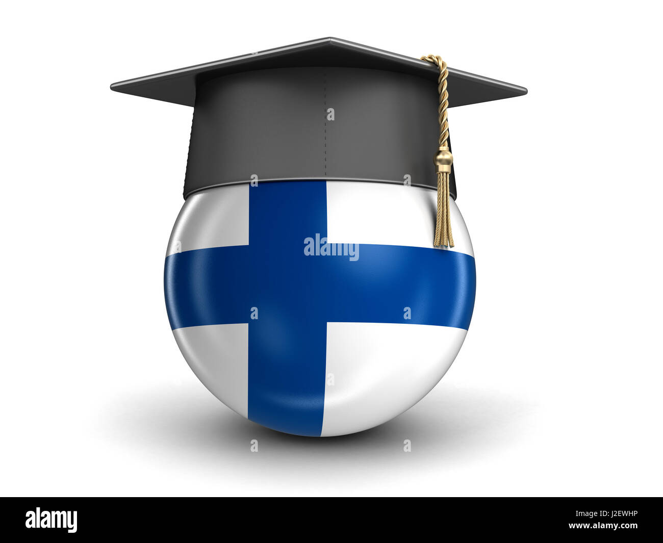 Graduation cap and Finnish flag. Image with clipping path Stock Photo ...