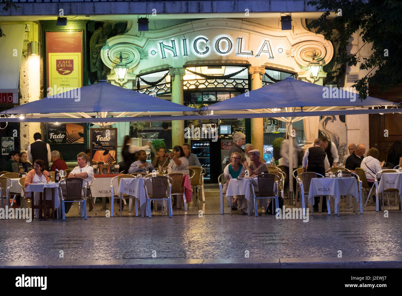 Lisbon cafe as seen from rossio hi-res stock photography and images - Alamy