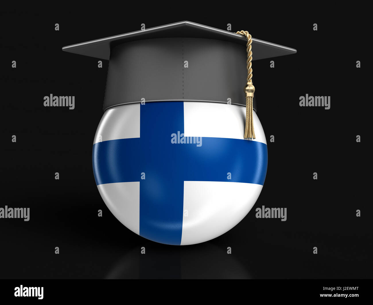 Graduation cap and Finnish flag. Image with clipping path Stock Photo ...