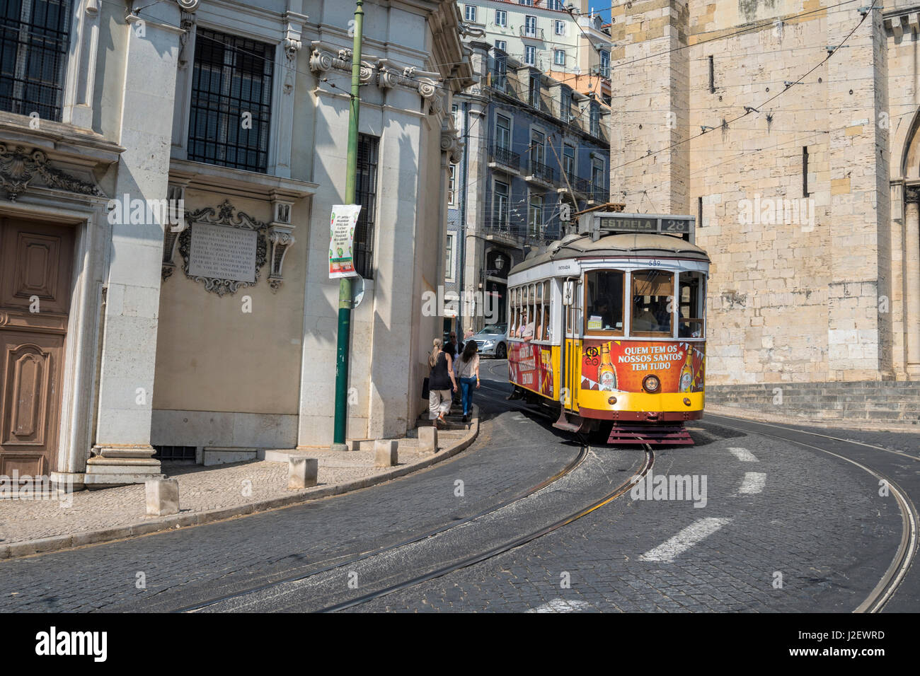 Portugal, Lisbon, Trolley 28 Stock Photo - Alamy