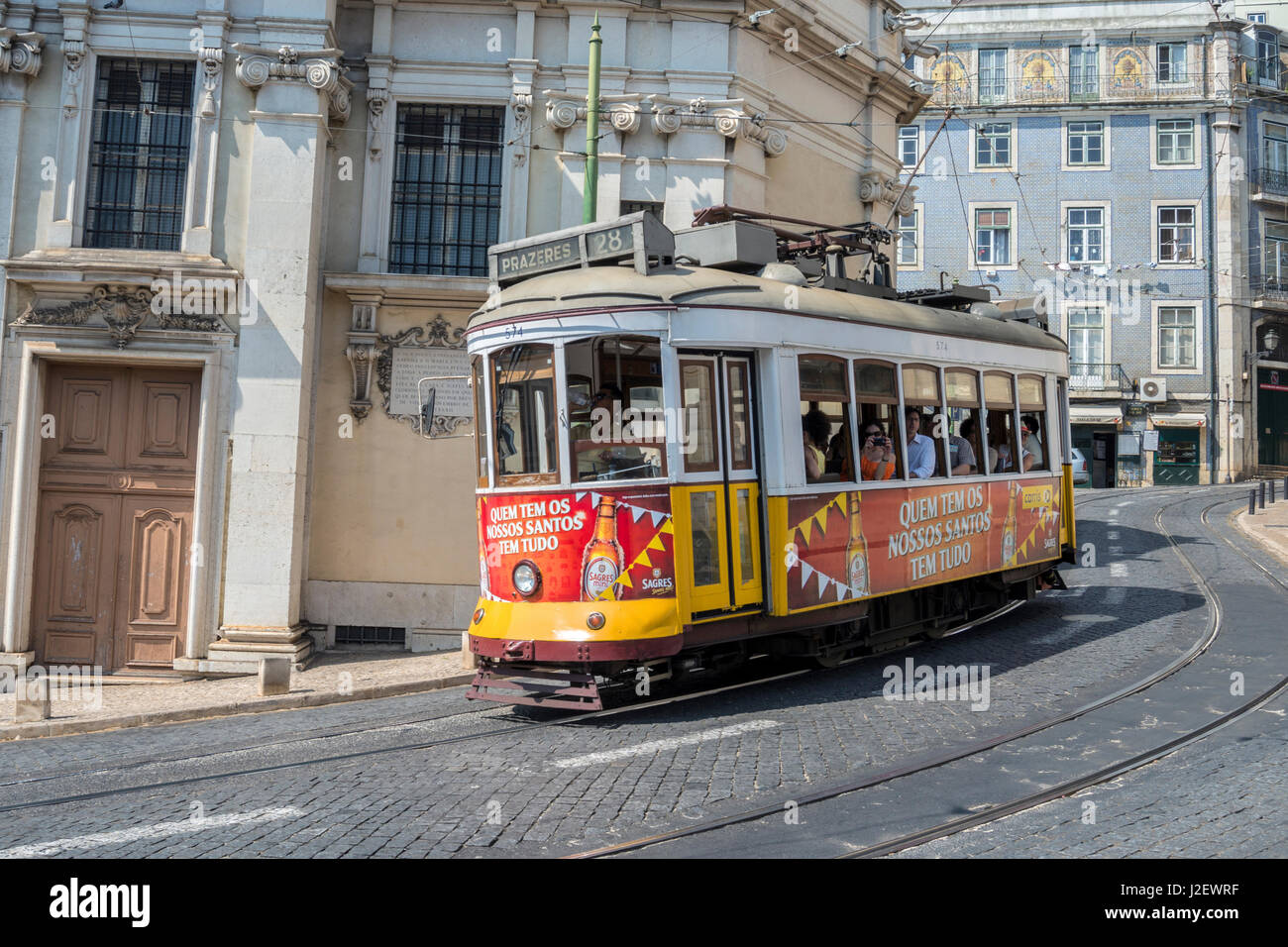 Portugal, Lisbon, Trolley 28 Stock Photo - Alamy