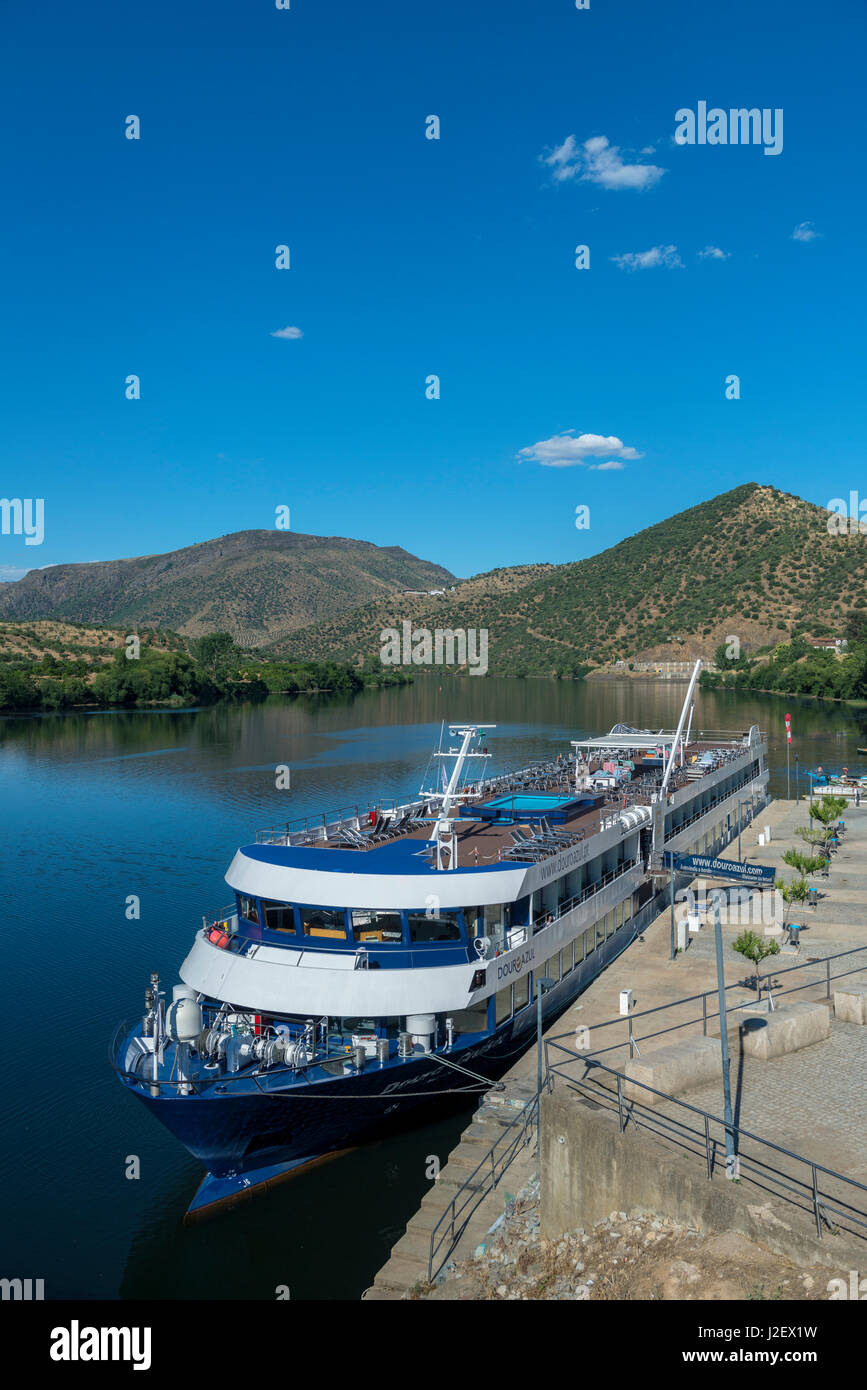 Portugal, riverboat docked at Barca d'Alva, Douro River (Large format ...