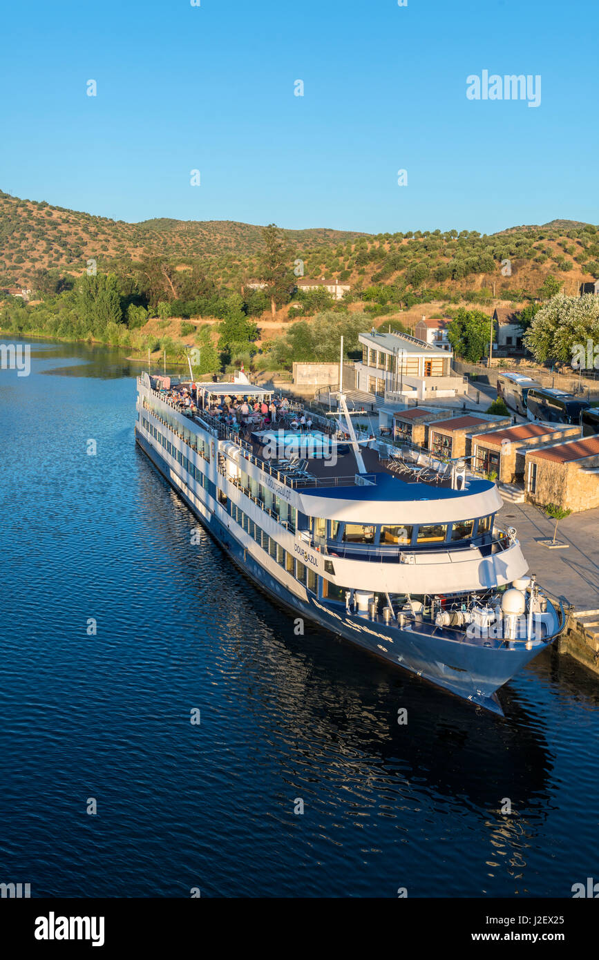 Portugal, riverboat docked at Barca d'Alva, Douro River (Large format ...