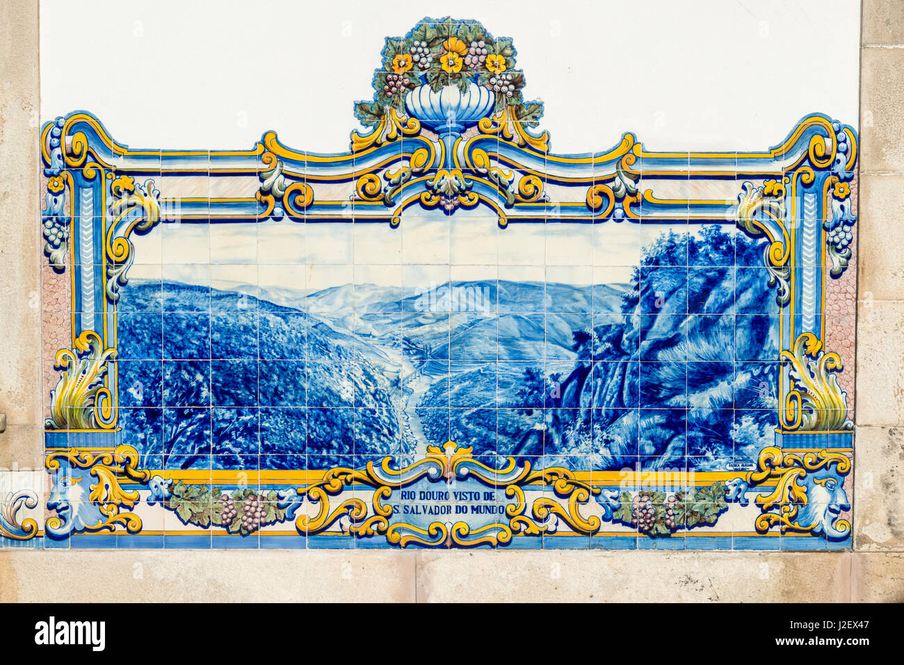 Portugal, Pinhao, azulejo mural, train station (Large format sizes ...