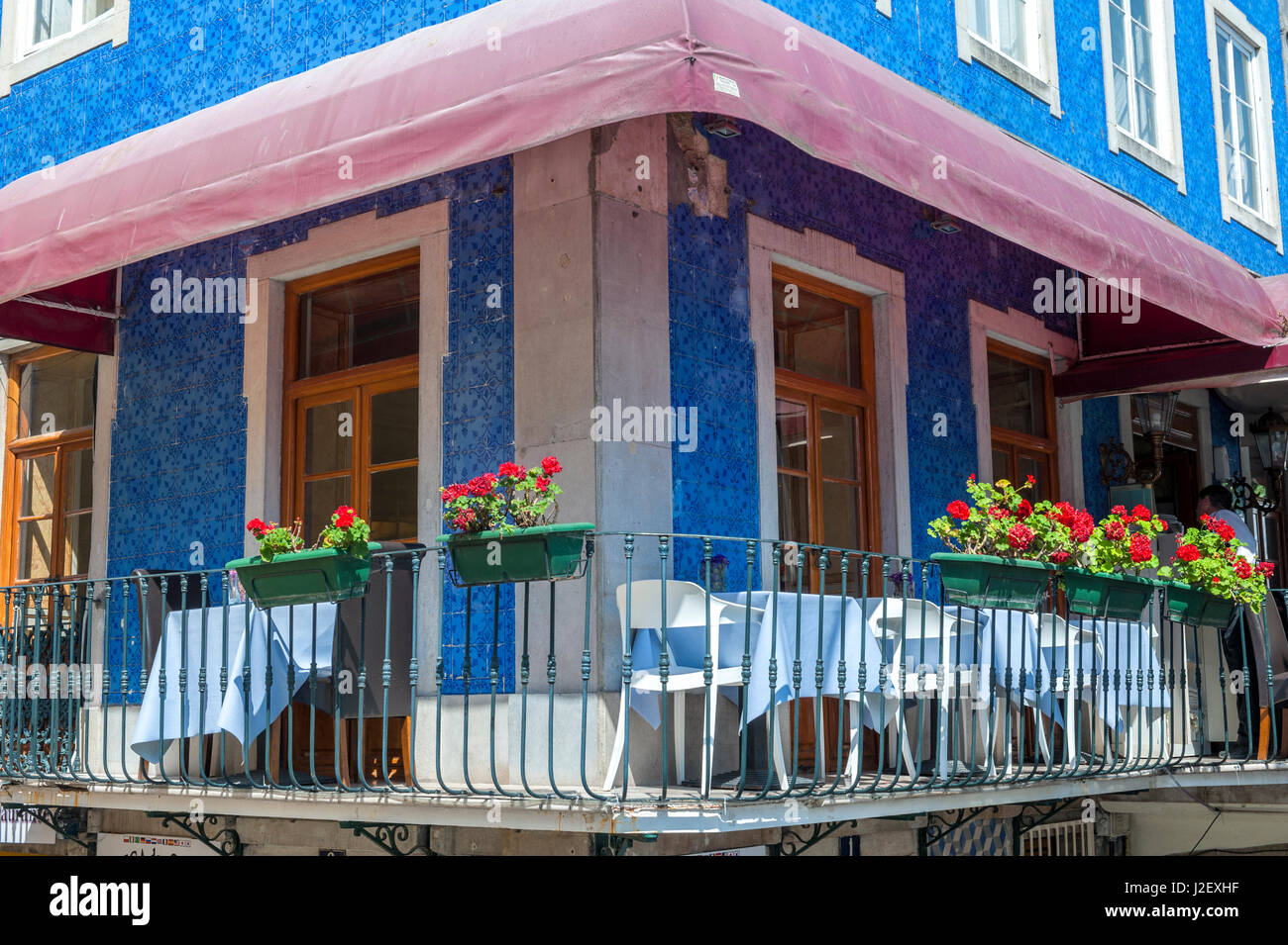 Europe, Portugal, Sintra, outdoor cafe balcony Stock Photo - Alamy