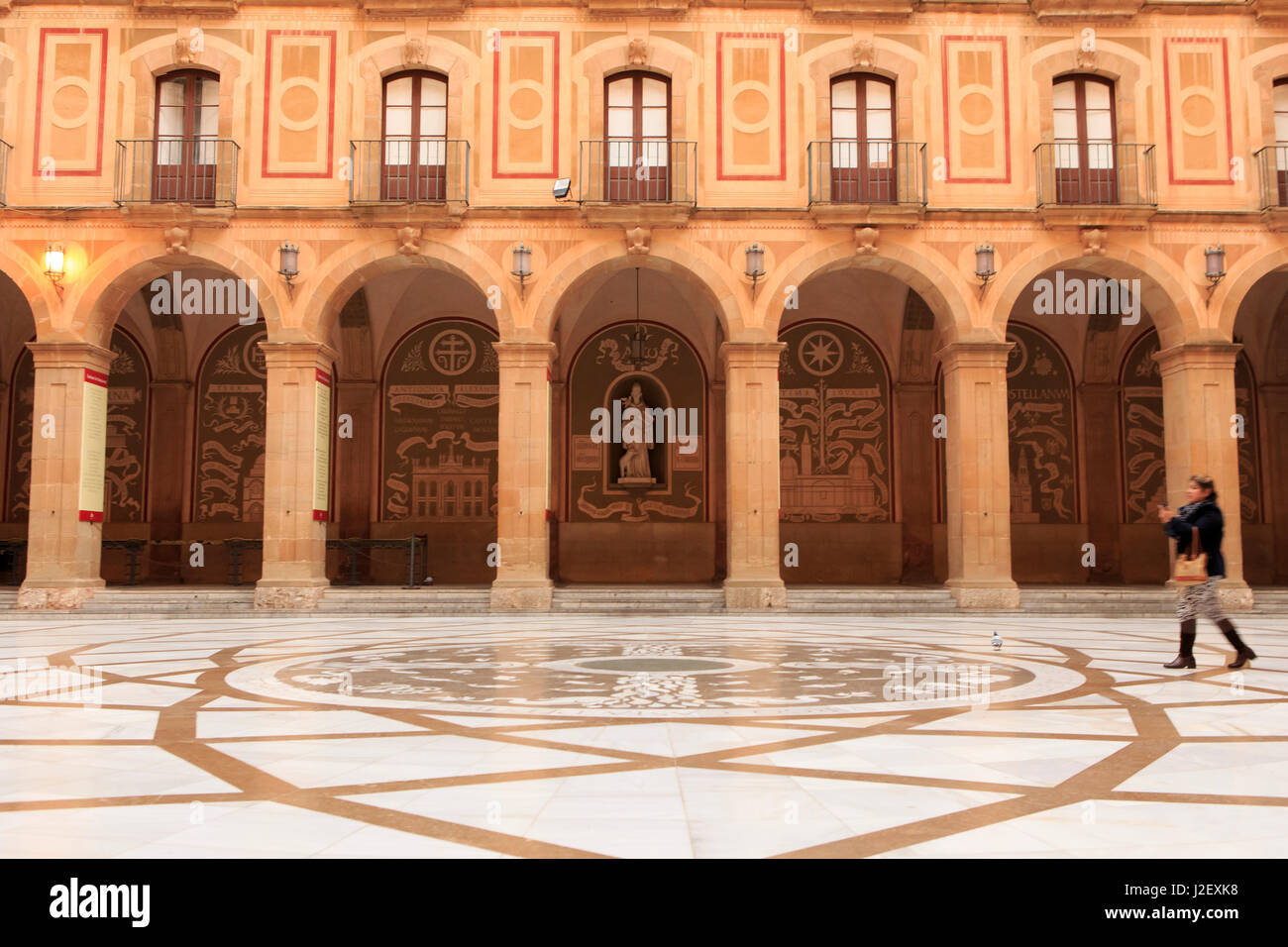 The inner courtyard of the Benedictine monastery of Montserrat in ...