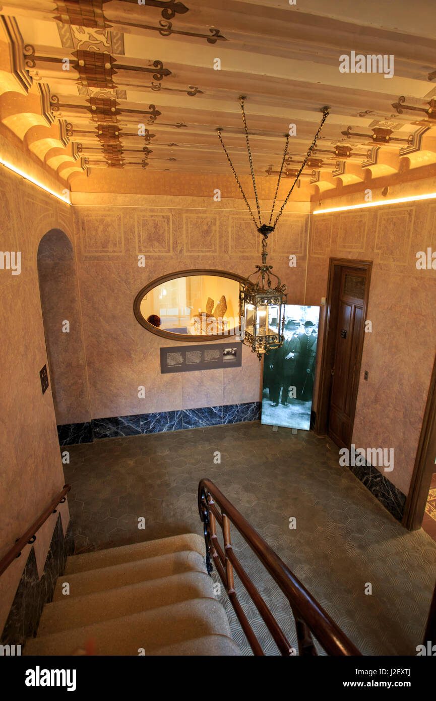 Inside the former home, now a museum, of Antoni Gaudi within the walls ...