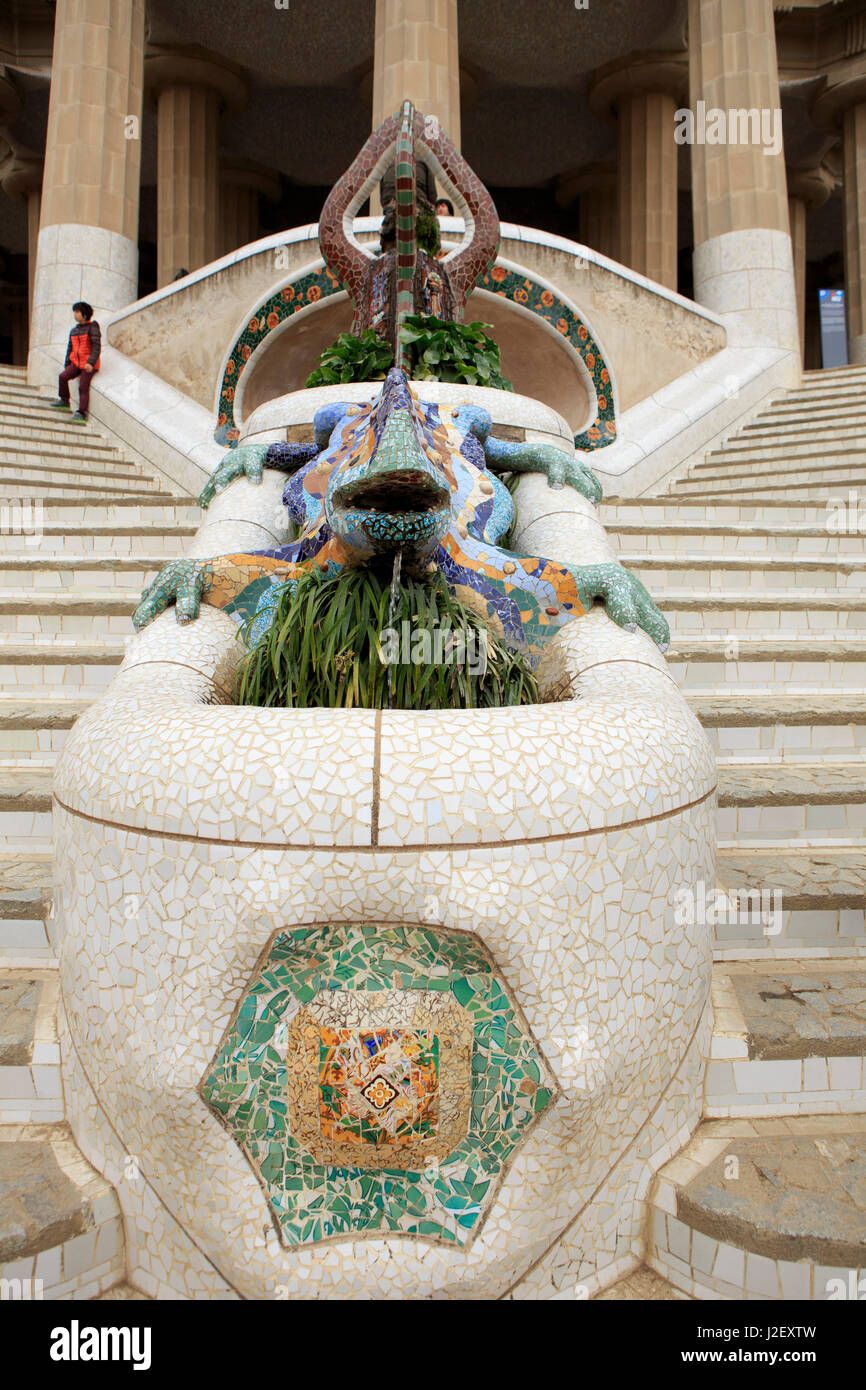 The Trancardis lizard is a famous sculpture by architect Antoni Gaudi ...