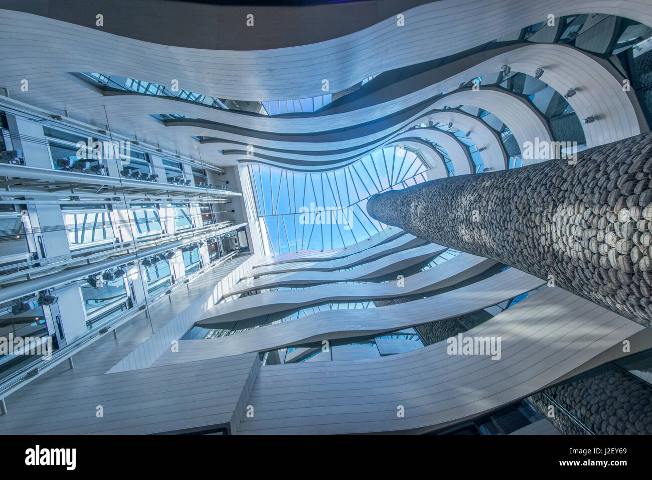 Spain, Bilbao, Silken Gran Hotel Domine Lobby Skylight (Large format ...