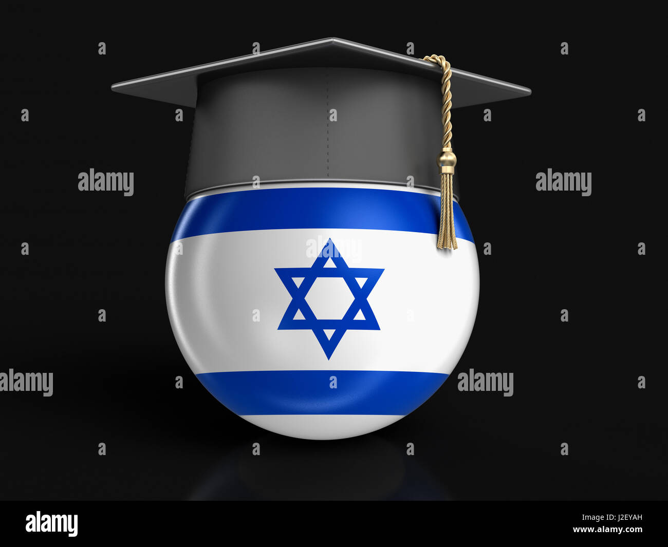 Graduation cap and Israeli flag. Image with clipping path Stock Photo ...