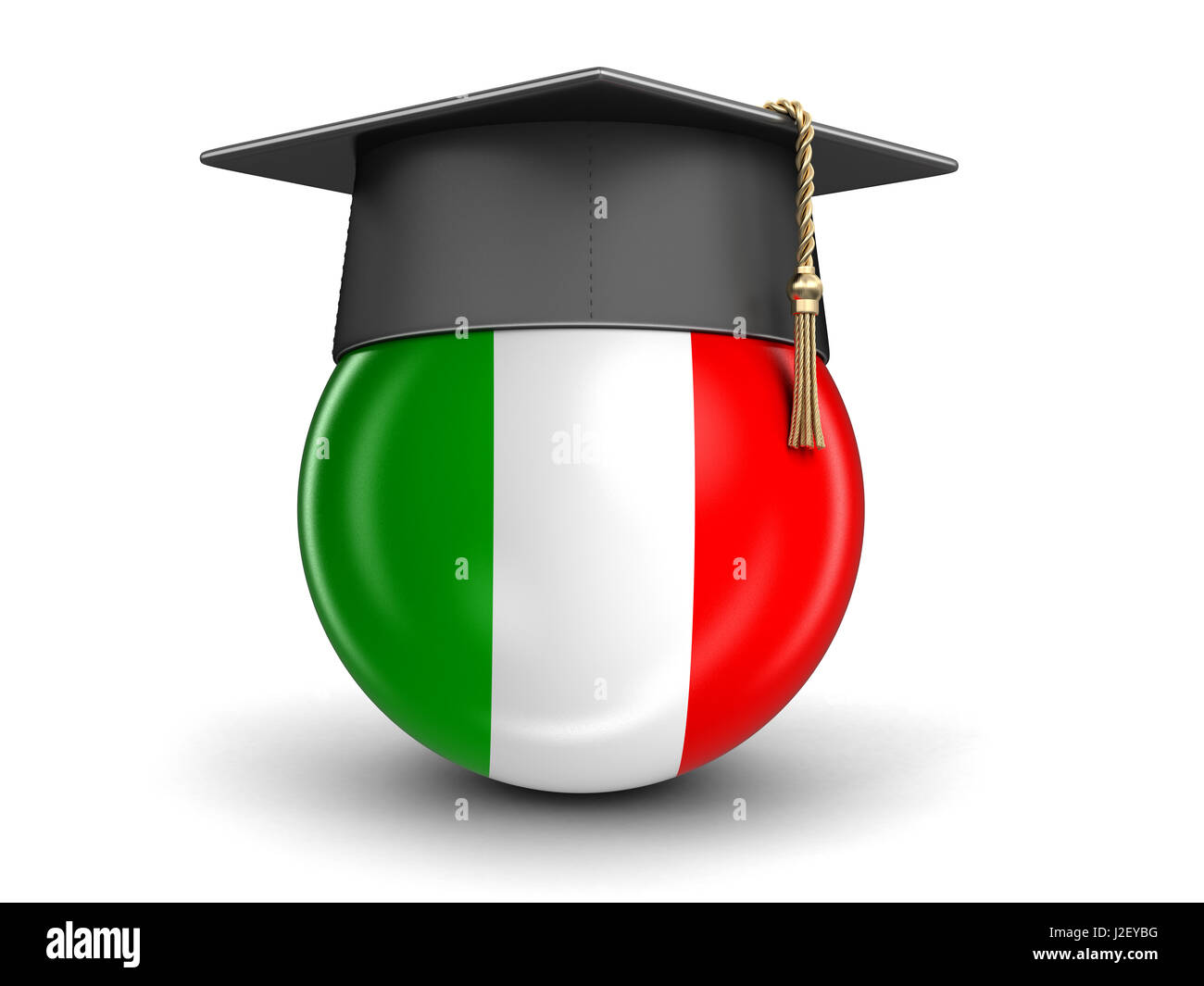 Graduation cap and Italian flag. Image with clipping path Stock Photo ...