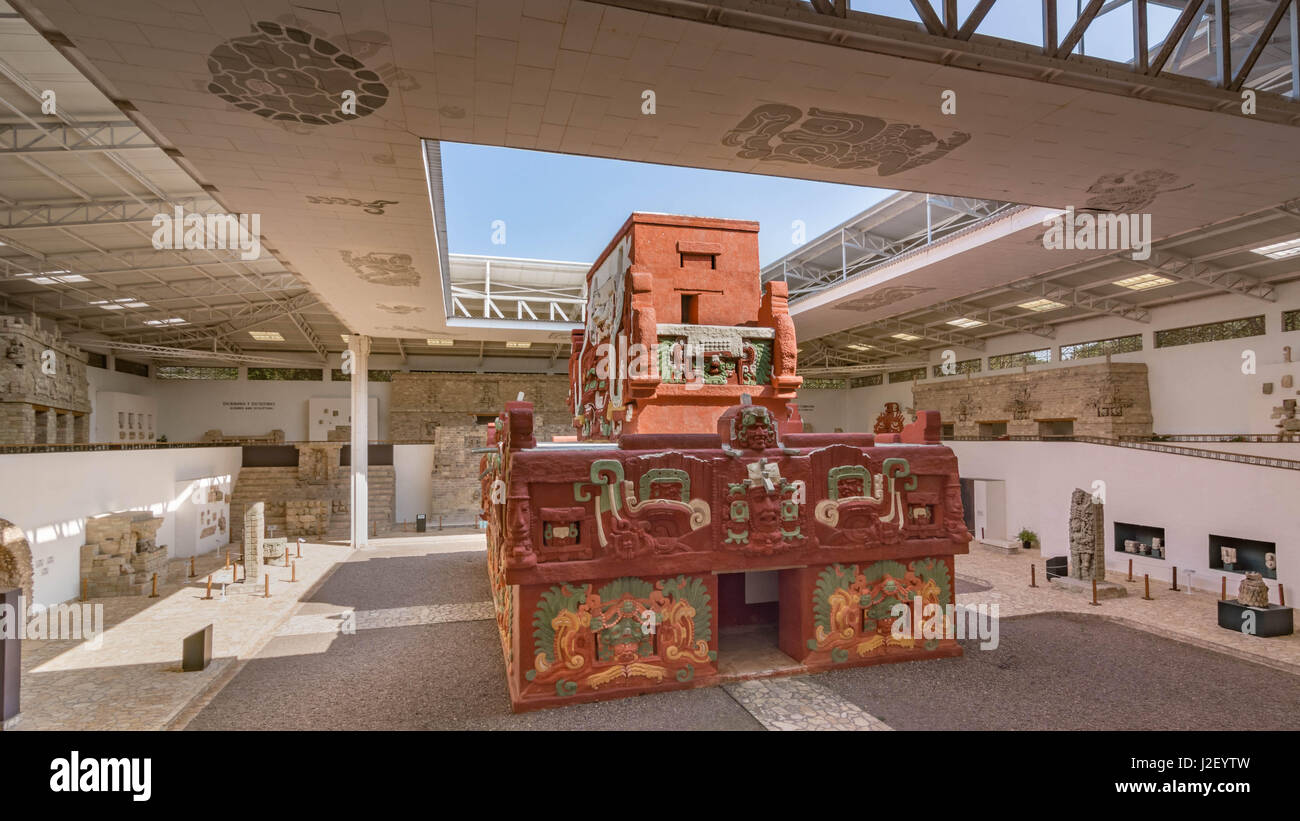 A full-scale colour replica of the Rosalila temple in the Museo de ...