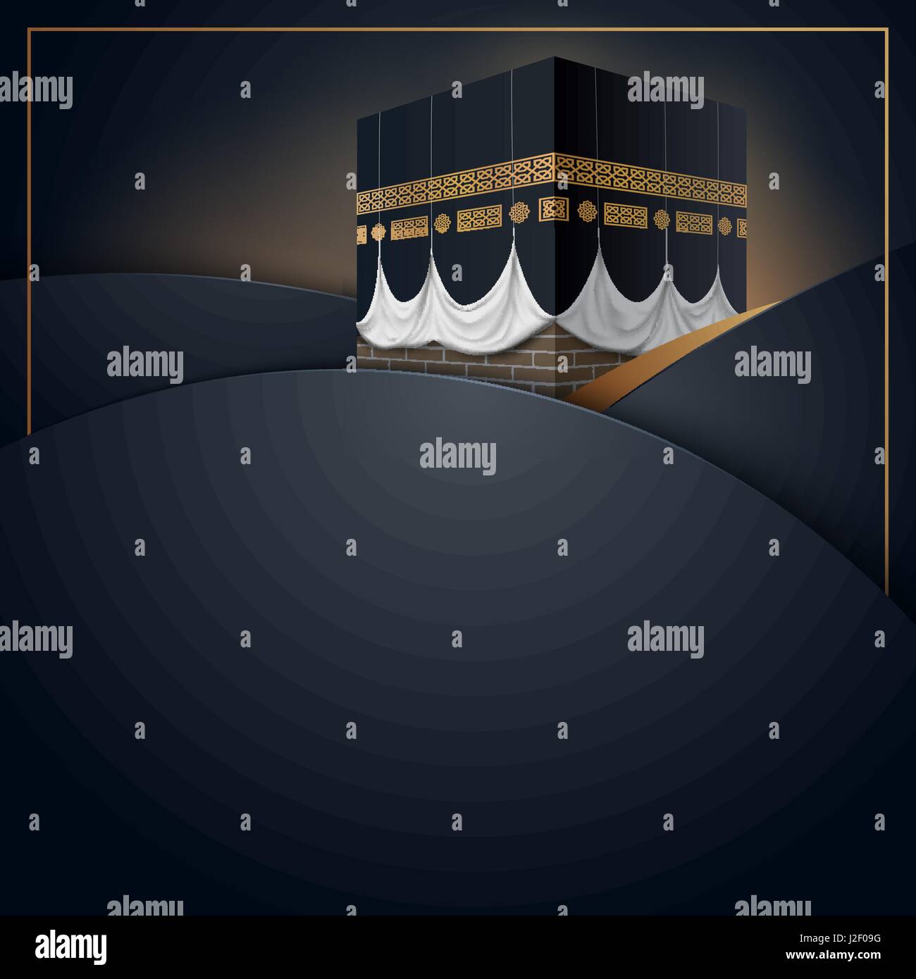 Islamic vector design kaaba icon for Hajj and Ramadan or Eid greeting ...
