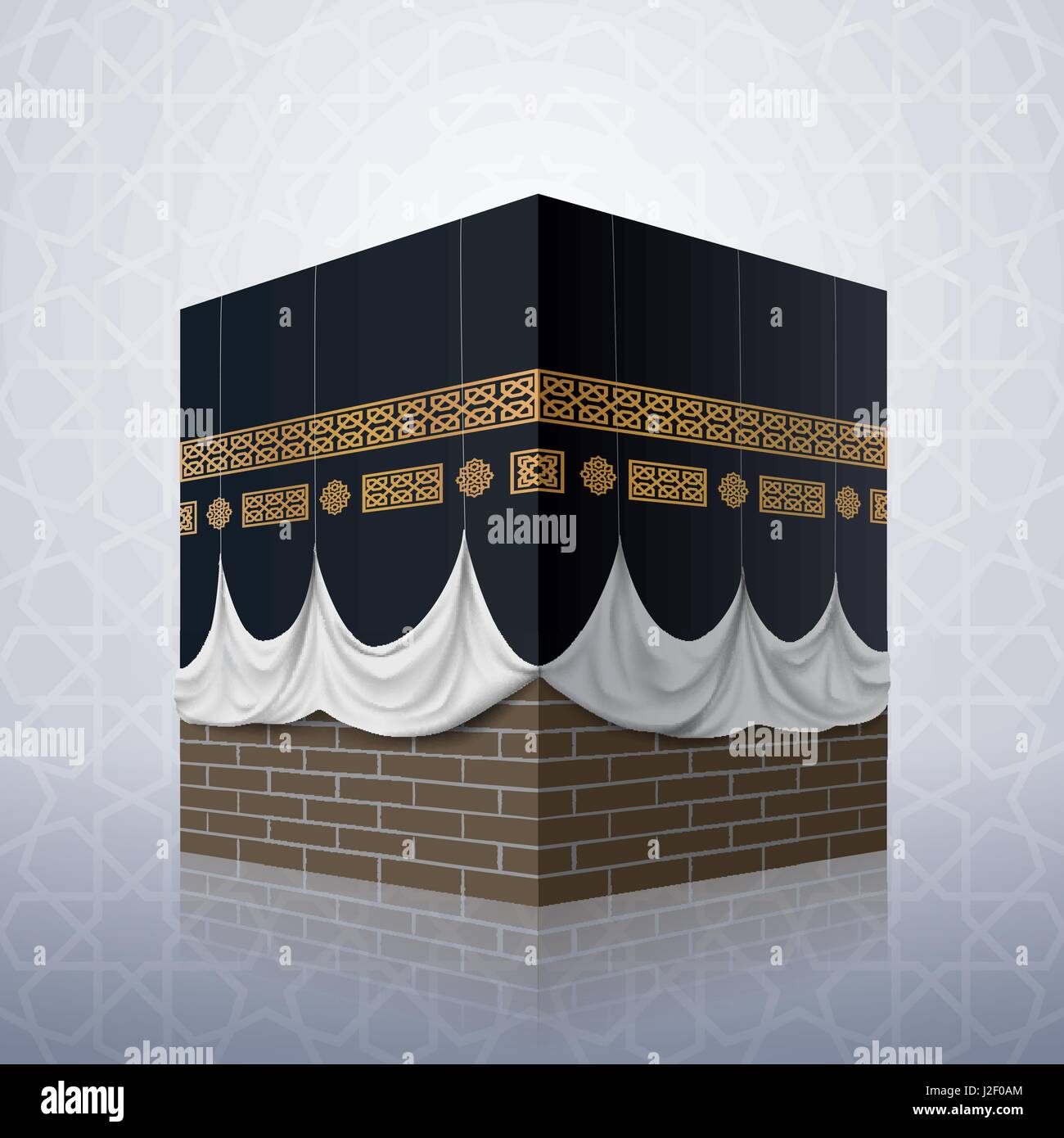 Realistic islamic icon kaaba mosque vector design Stock Vector Image ...