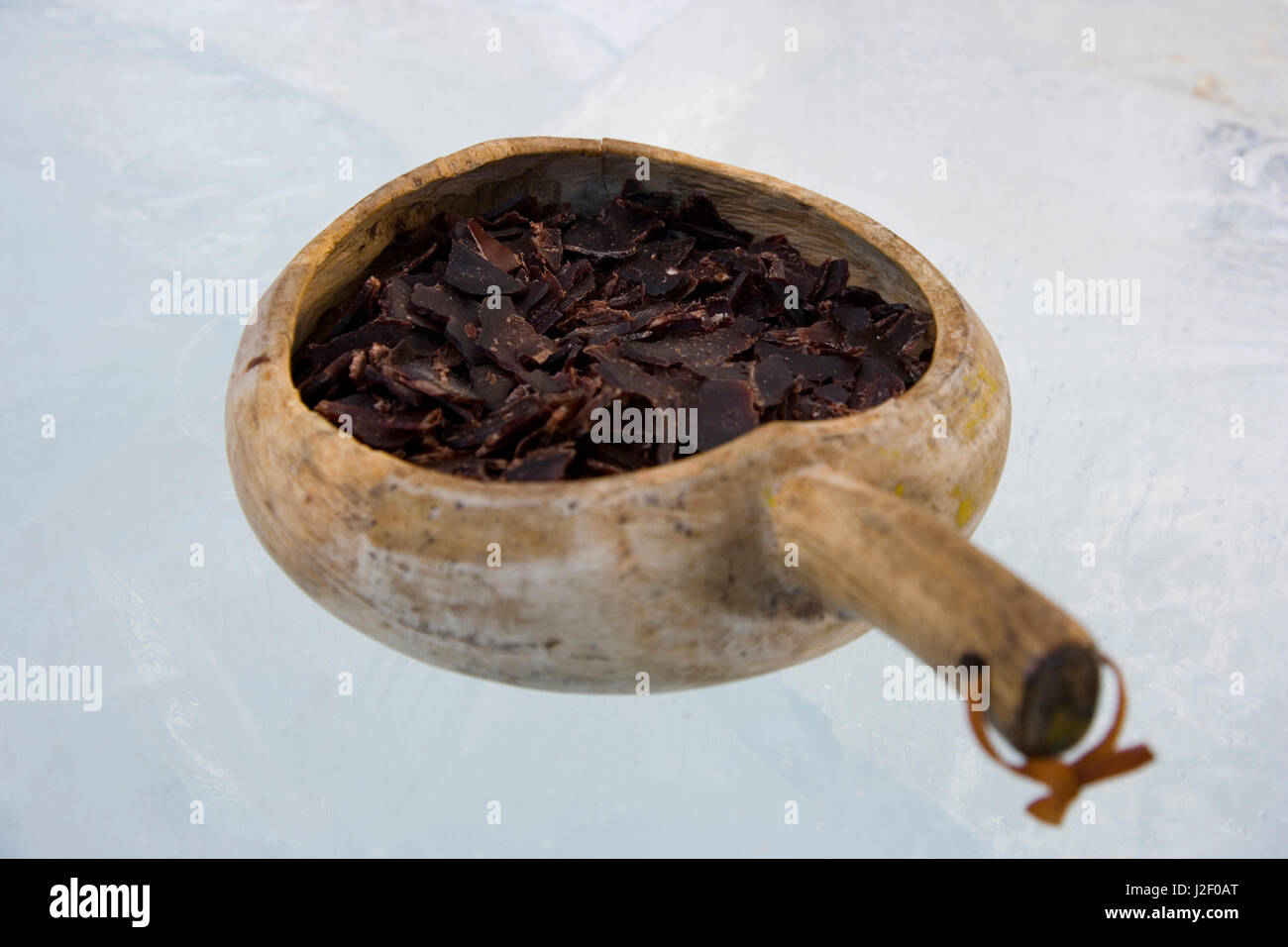 Dried reindeer meat on block of ice, Jokkmokk, Sweden Stock Photo - Alamy
