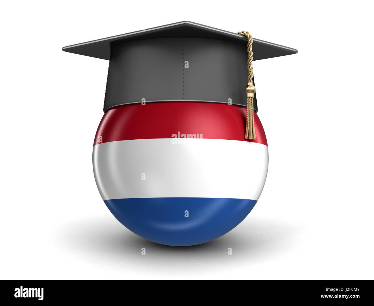 Graduation cap and Netherlands flag. Image with clipping path Stock ...