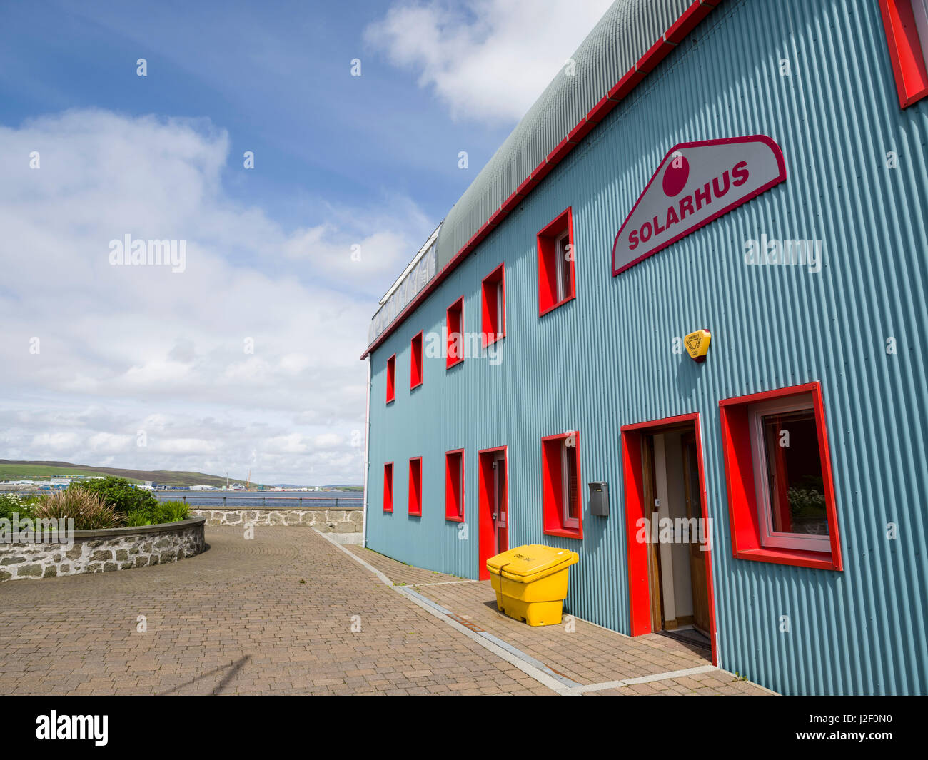 Lerwick. New urban development at the Bressay Sound. Scotland, Shetland ...
