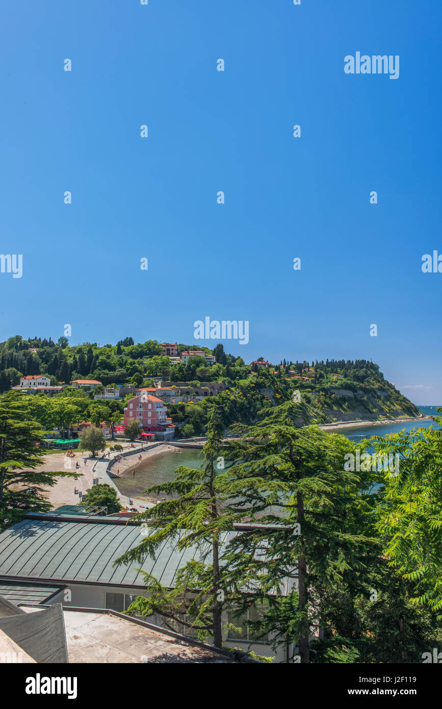Slovenia, Piran, Fiesa Coast (Large format sizes available Stock Photo ...