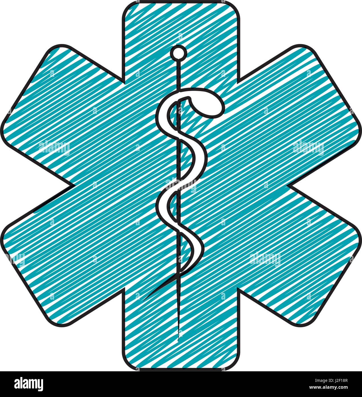 color pencil drawing of symbol star of life Stock Vector Image & Art ...