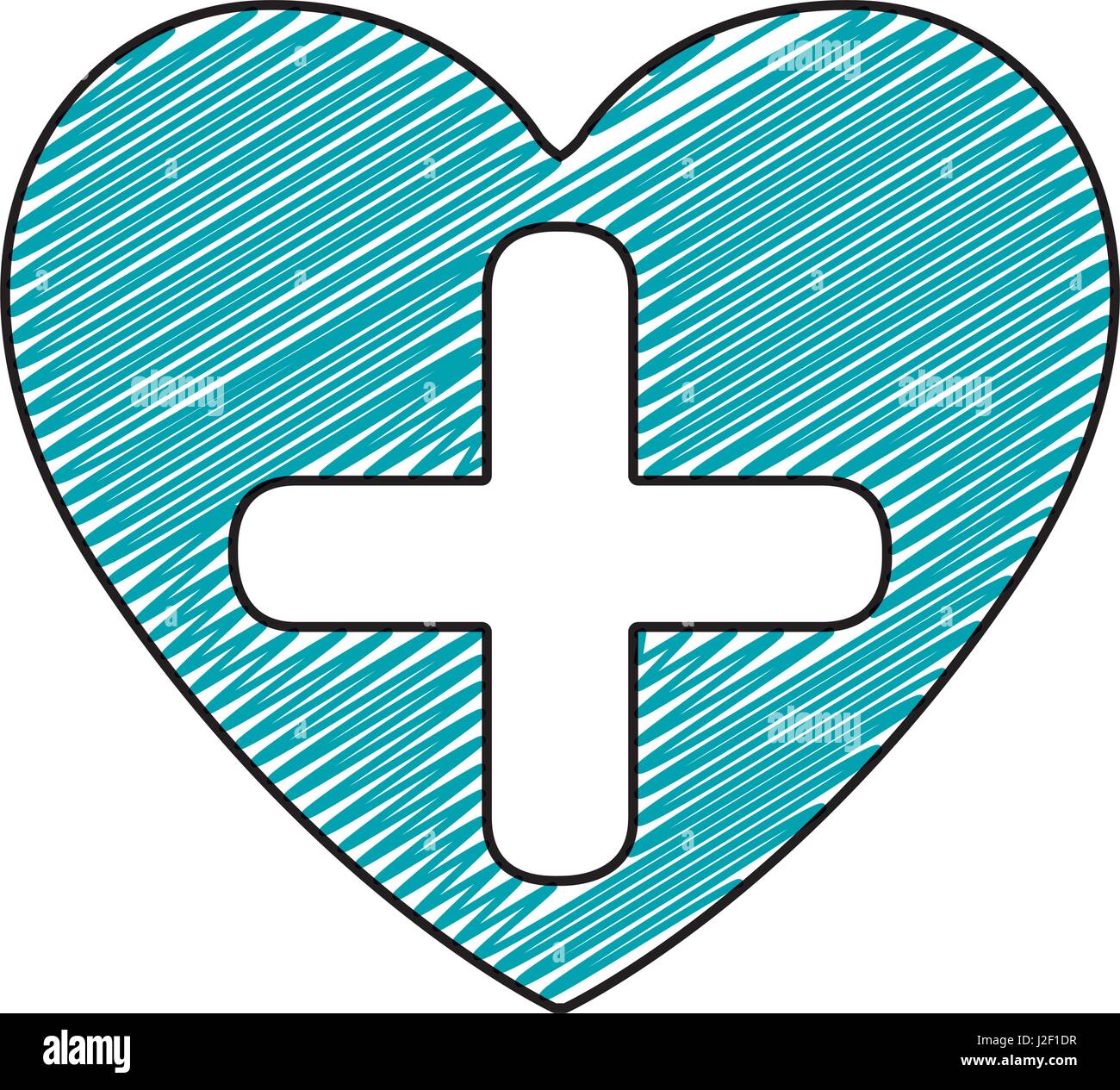 Heart With Cross Drawings