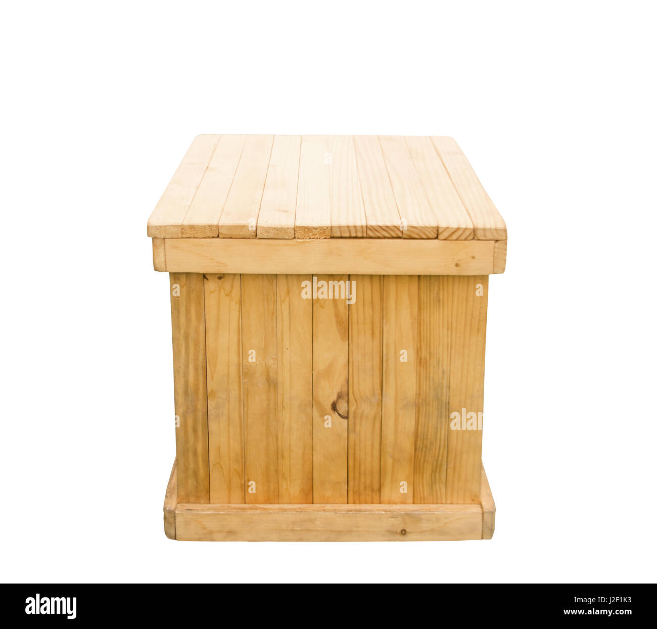 wood box and chair decoration on white isolate Stock Photo - Alamy