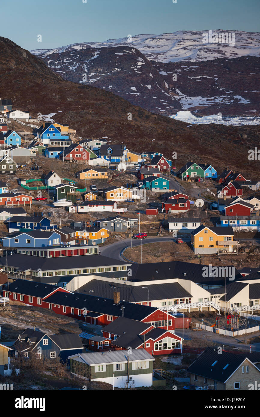 Greenland, Qaqortoq, elevated town view Stock Photo - Alamy