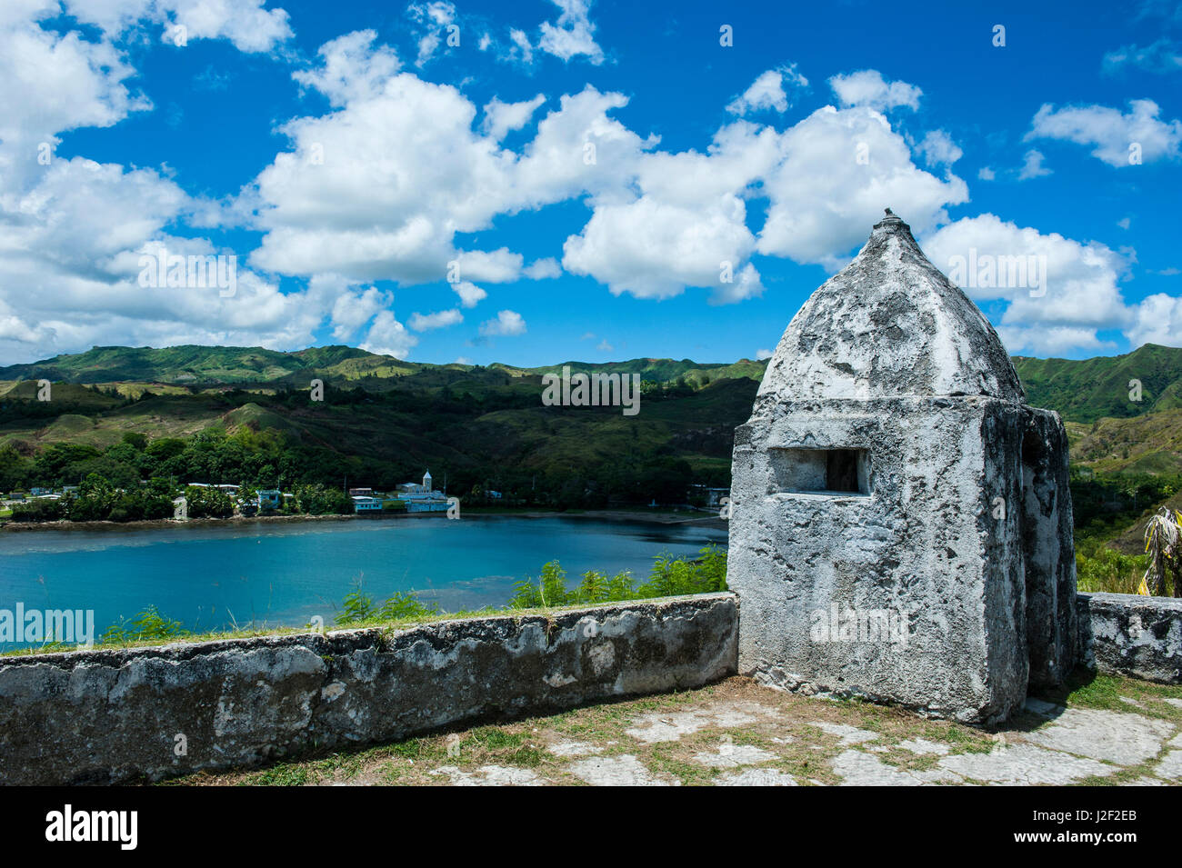 Fort Soledad over Umatac Bay, Guam, US Territory, Central Pacific Stock ...