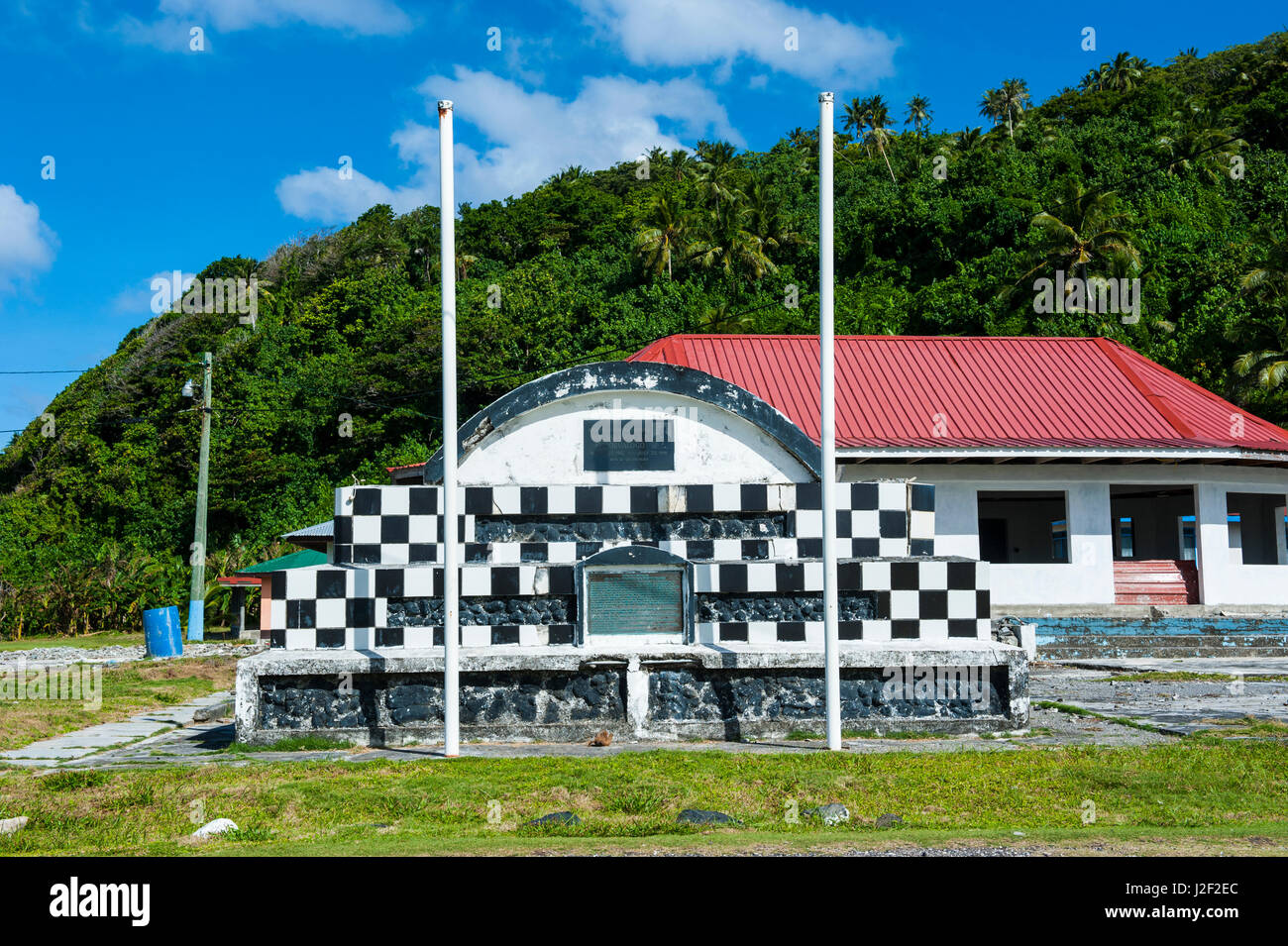 Gravestone in Tula village on Tutuila Island, American Samoa, South ...