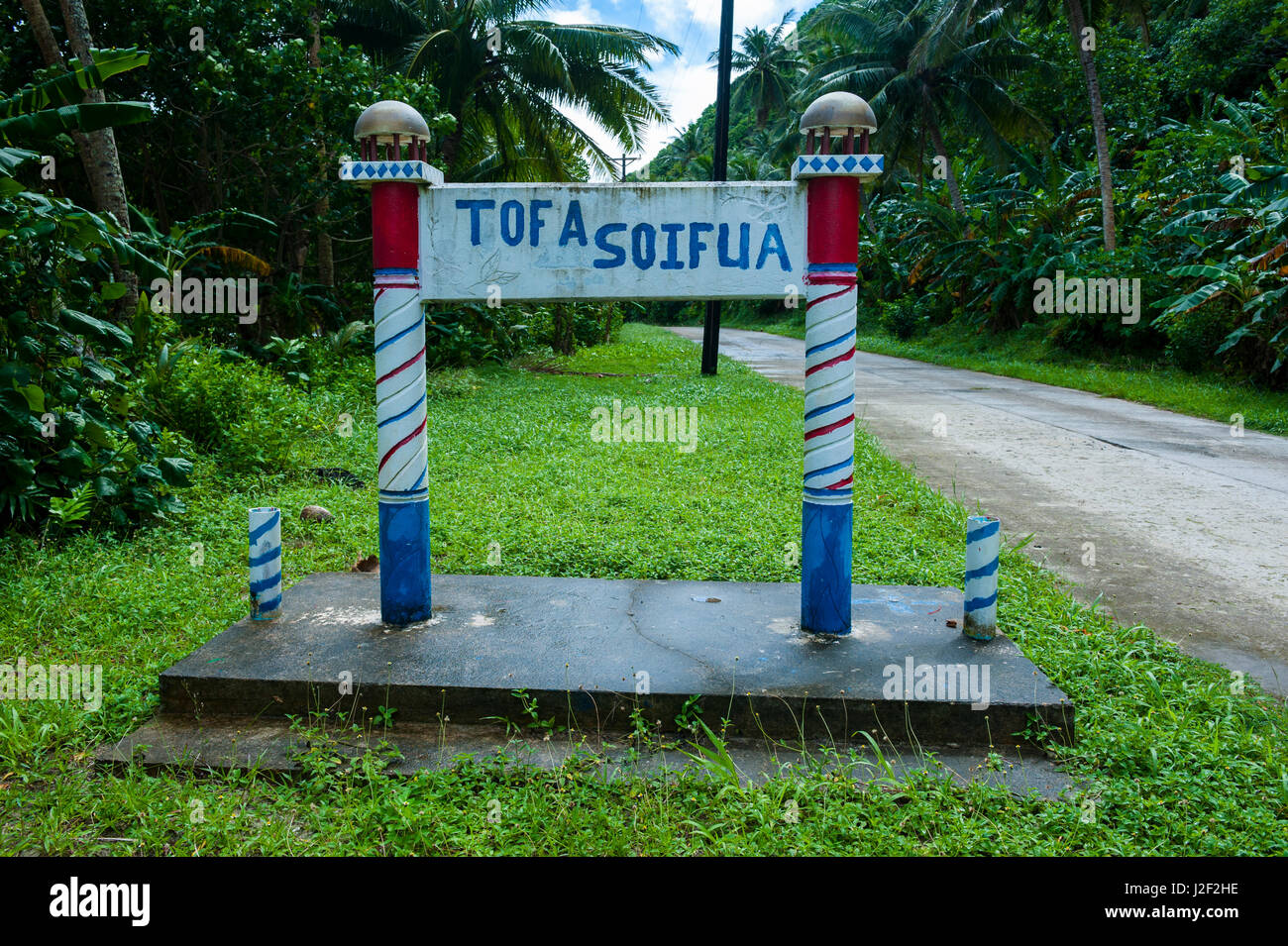 Village sign ofu island hi-res stock photography and images - Alamy