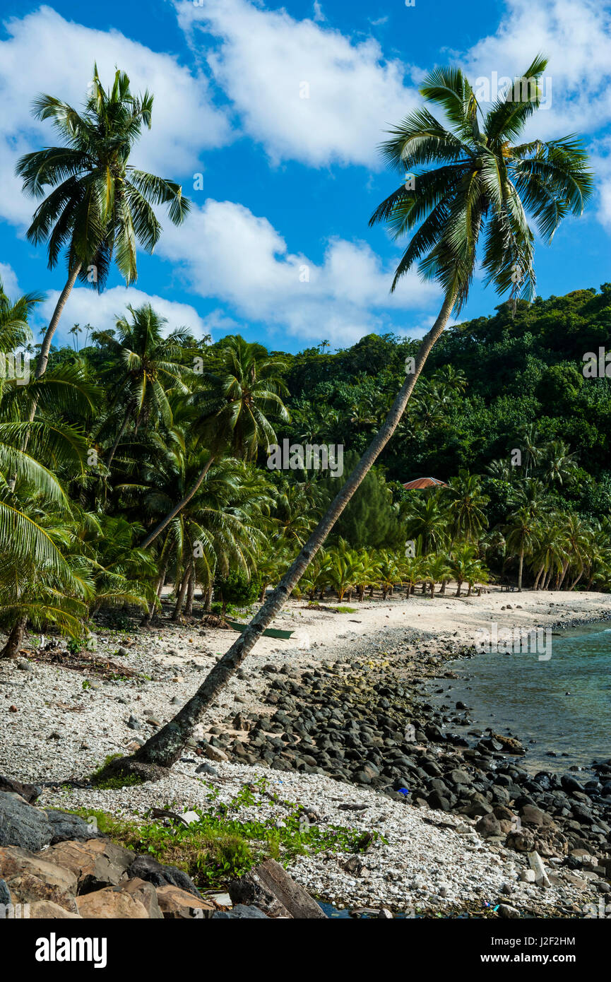 Wild beaches on the east coast of Tutuila Island, American Samoa, South ...