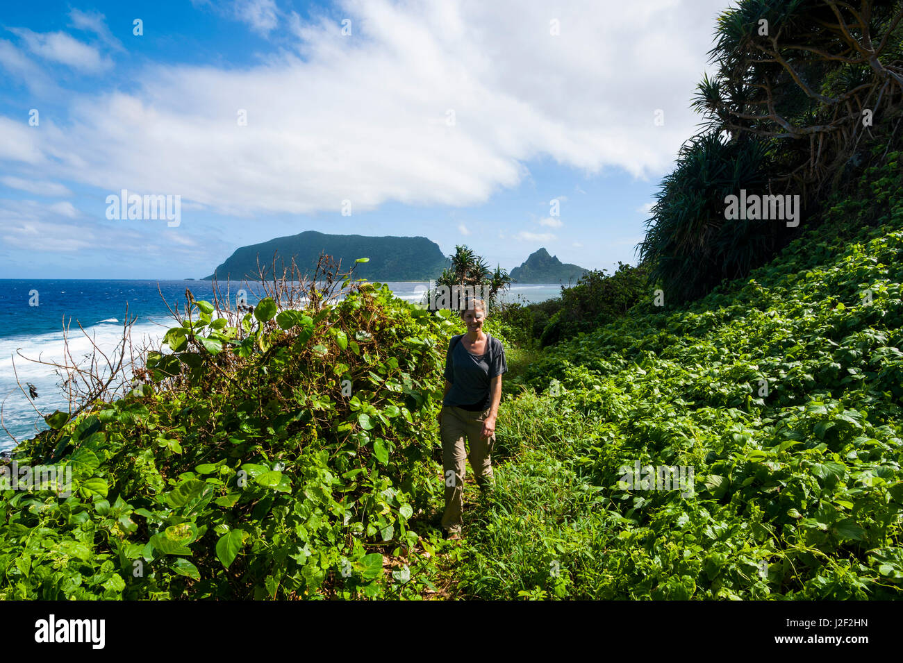 Woman trekking ofu island hi-res stock photography and images - Alamy