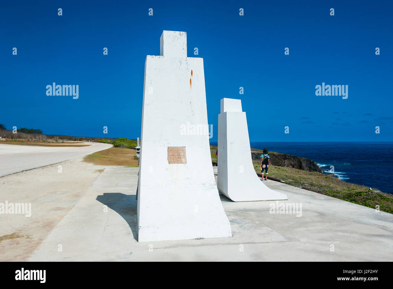 World War II memorial at the Banzai Cliffs in Saipan, Northern Marianas ...
