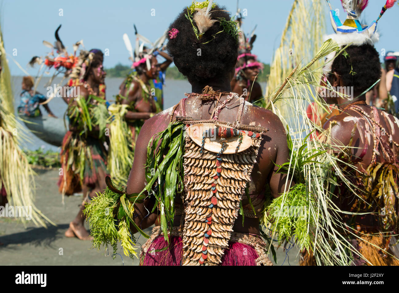Melanesia, Papua New Guinea, Sepik River area, Village of Kopar ...