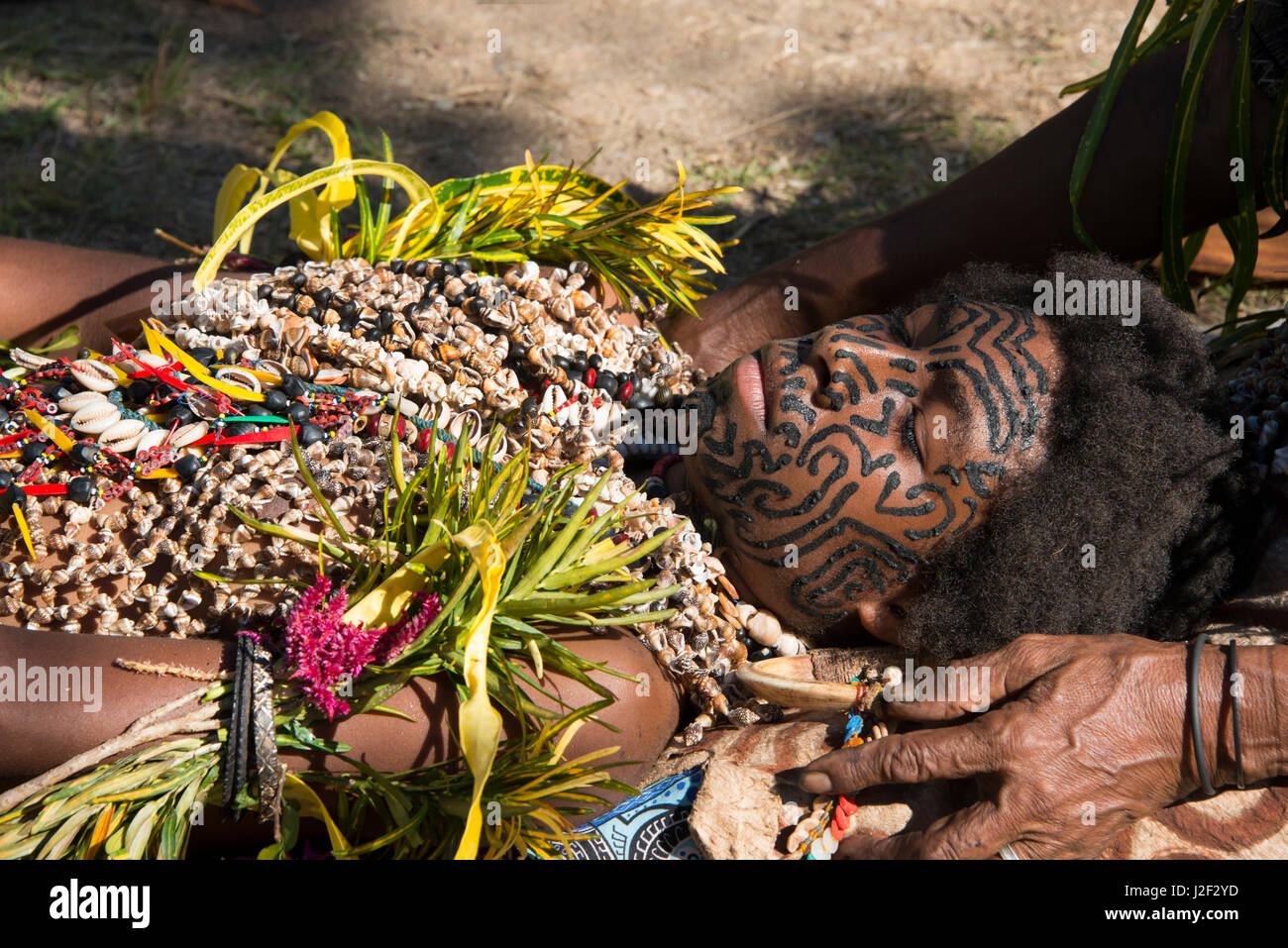 Papua new guinea women tattoo hi-res stock photography and images - Alamy