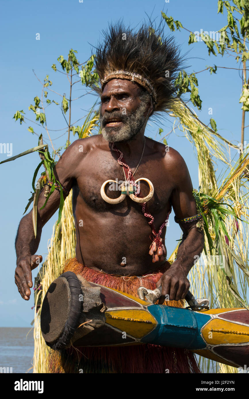 Melanesia, Papua New Guinea, Sepik River area, Village of Kopar ...