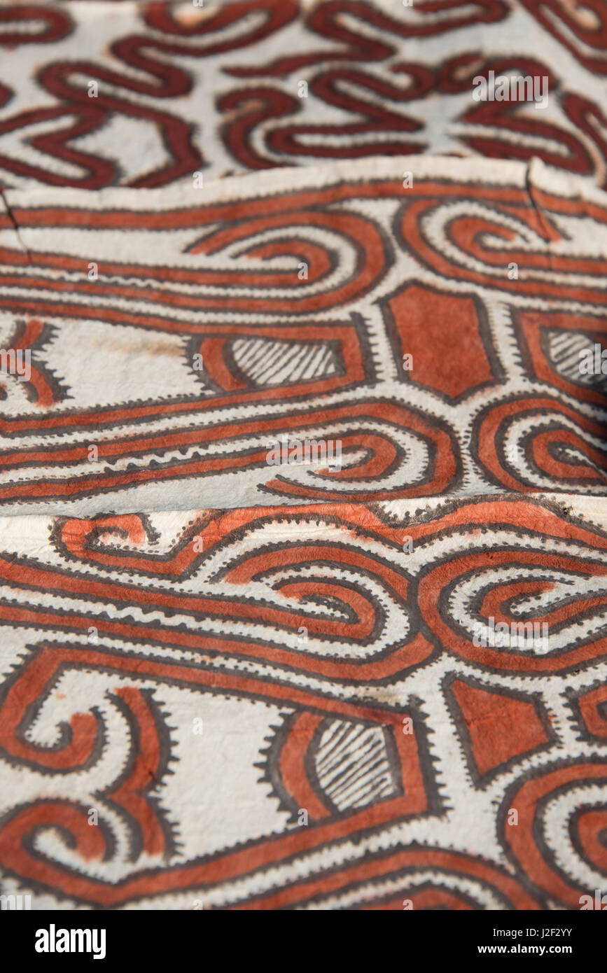 Melanesia, Papua New Guinea, Tufi. Traditional handmade tapa cloth ...